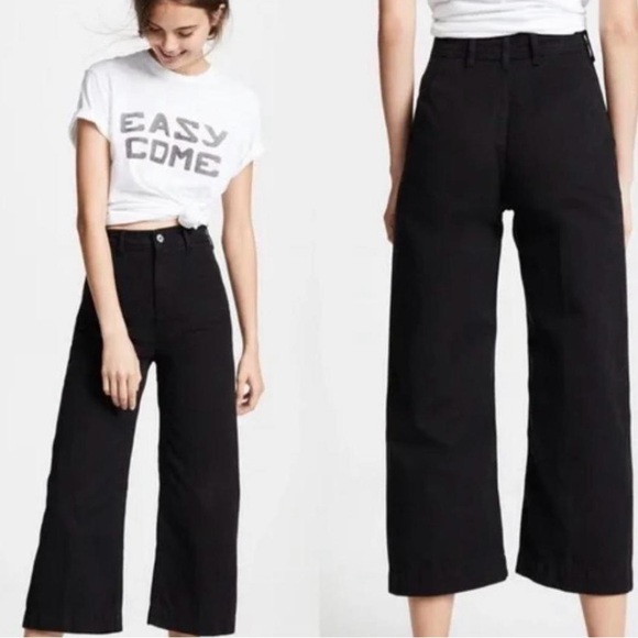We The Free | Pants & Jumpsuits | We The Free Free People Black Wide ...